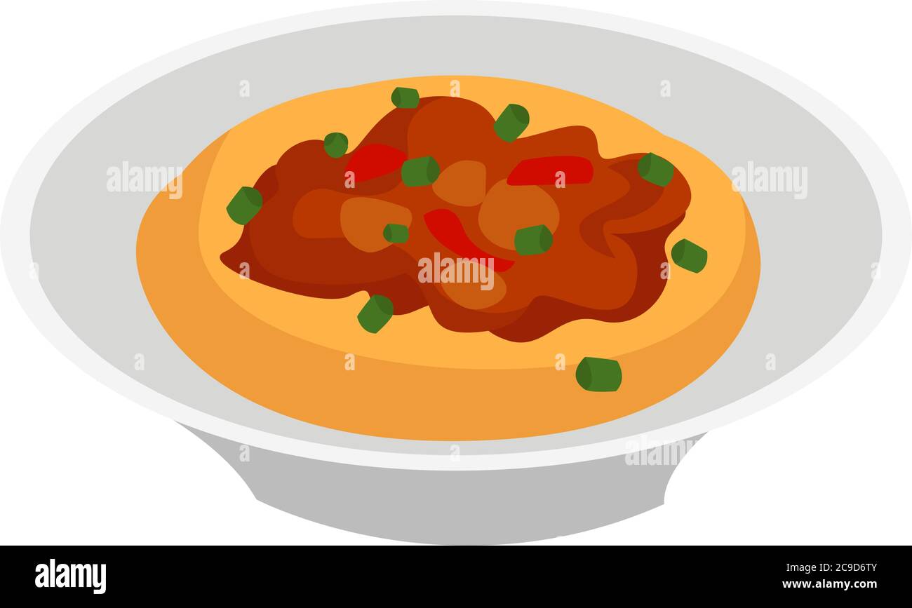 Grits food, illustration, vector on white background Stock Vector Image ...