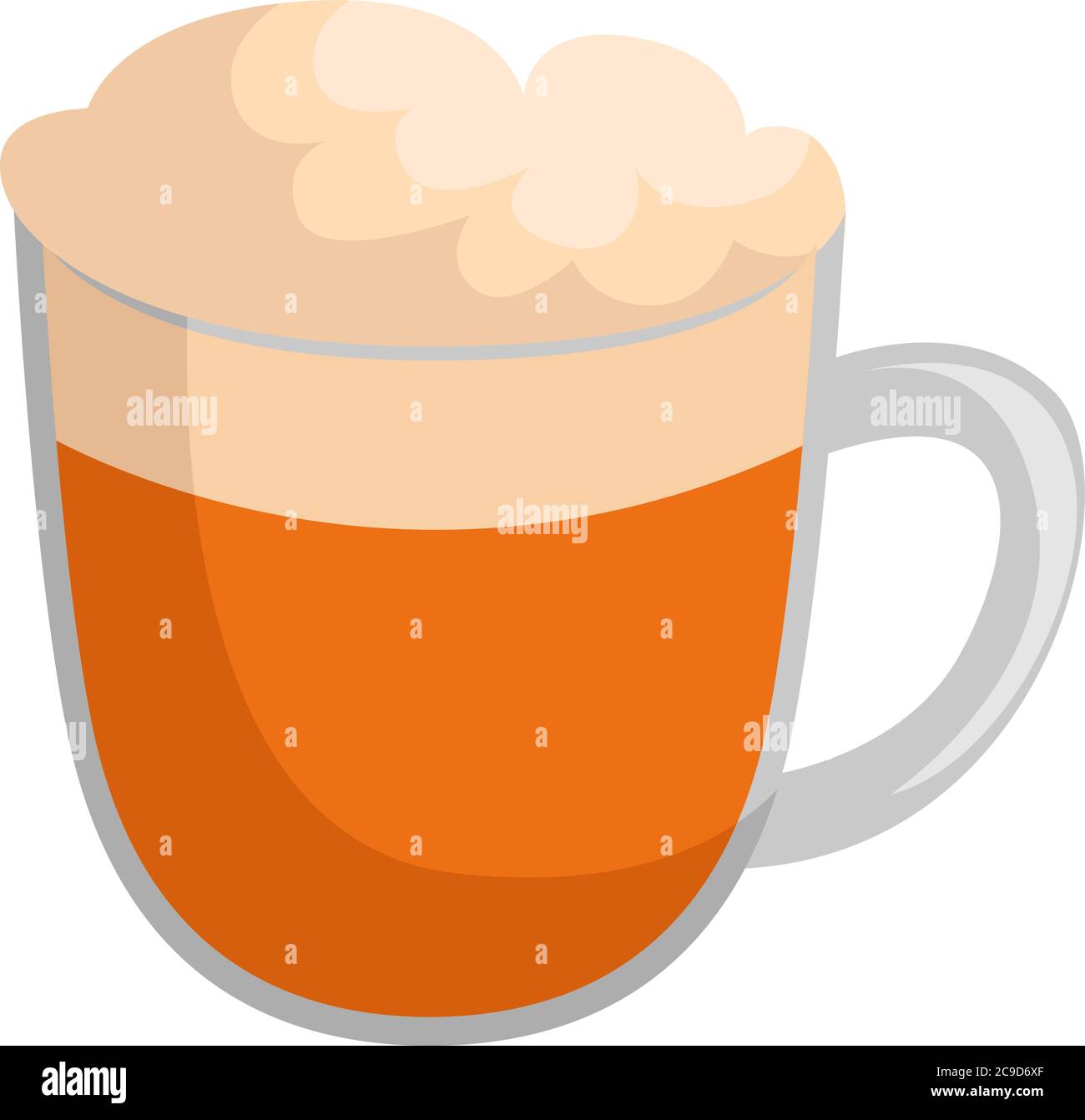 Kvass in glass, illustration, vector on white background Stock Vector ...