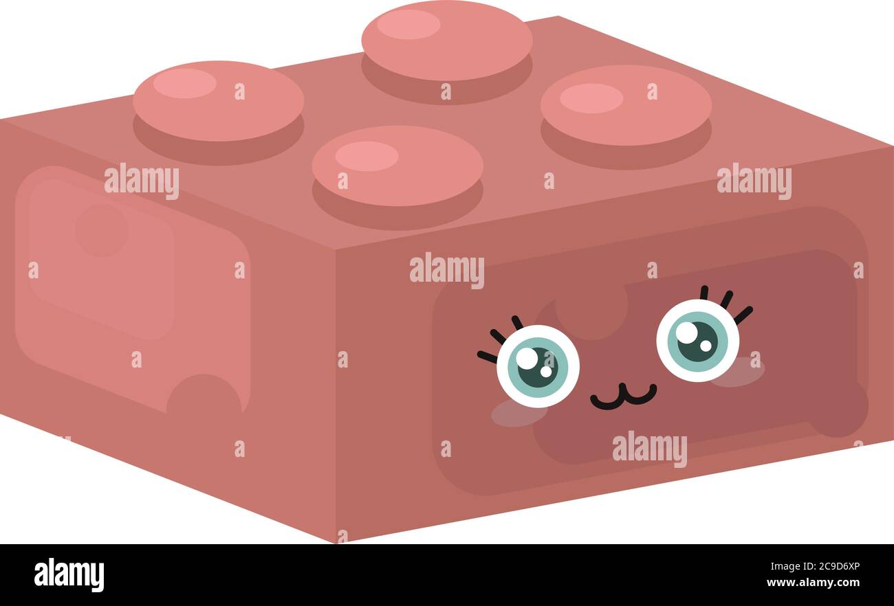 Lego brick, illustration, vector on white background Stock Vector Image ...