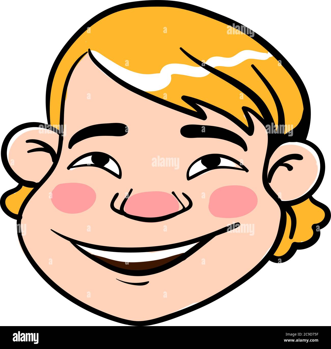 Teen boy smiling Stock Vector Images - Alamy