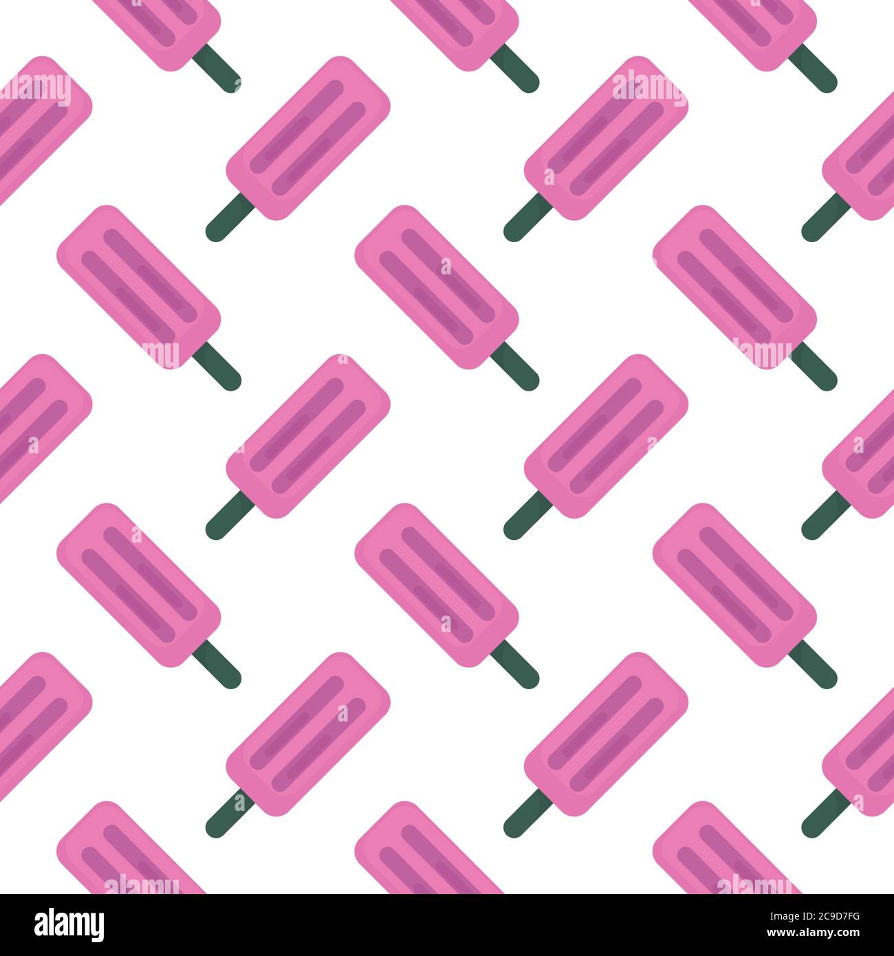 Cute pink ice cream ,seamless pattern on white background Stock Vector ...