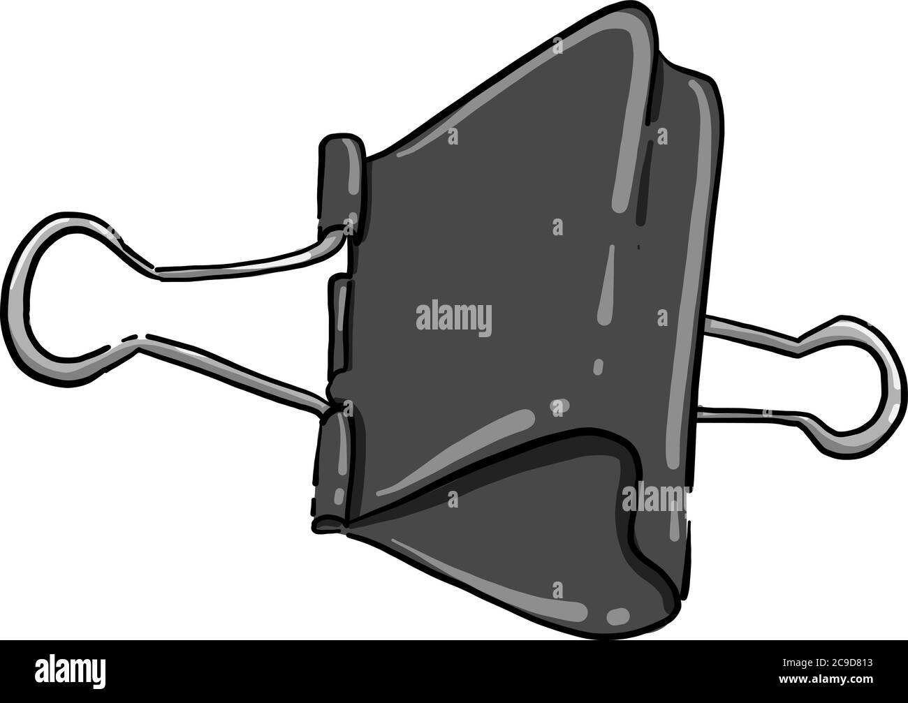 Paper holder, illustration, vector on white background Stock Vector ...
