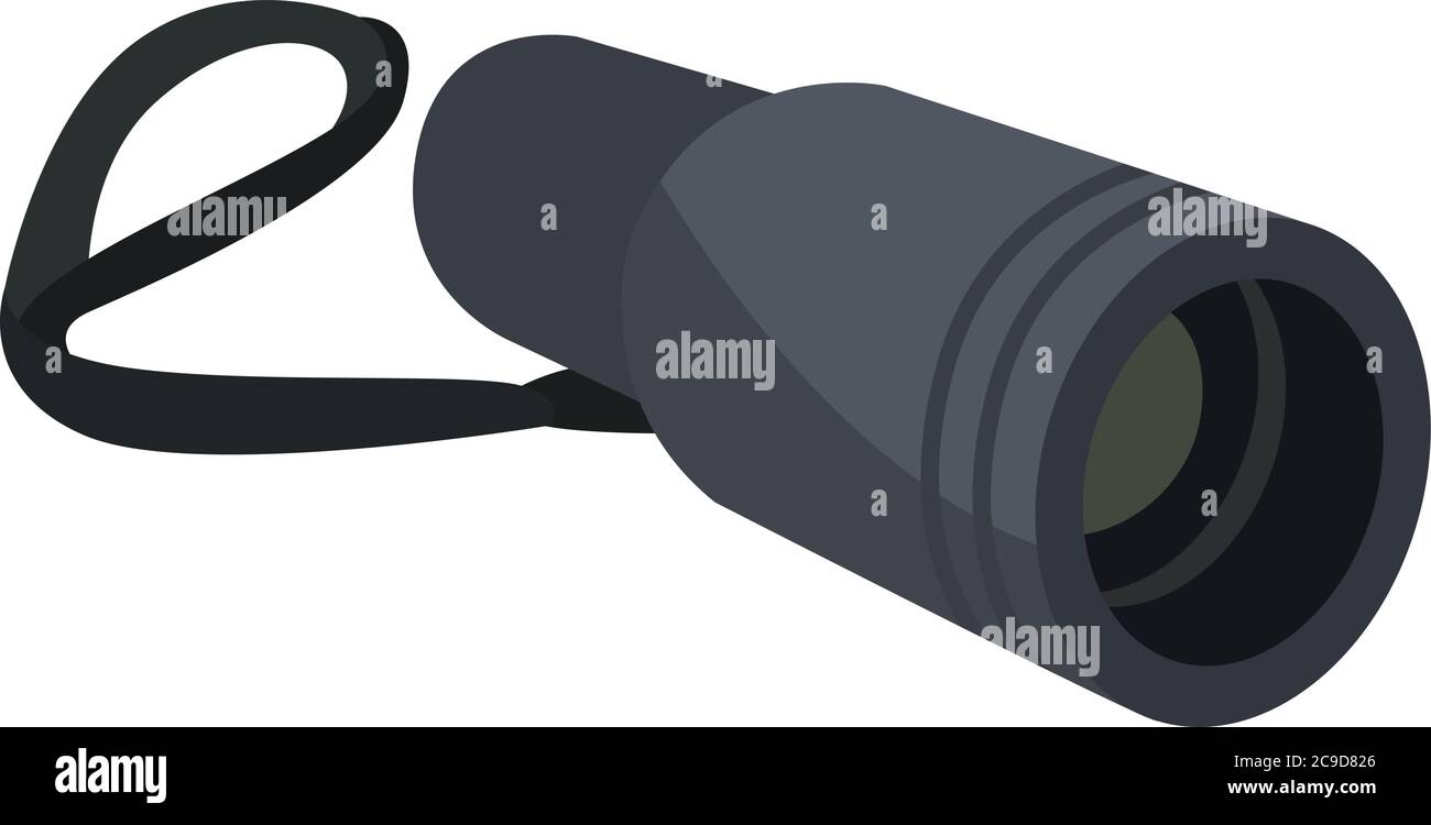 Monocular, illustration, vector on white background Stock Vector Image ...