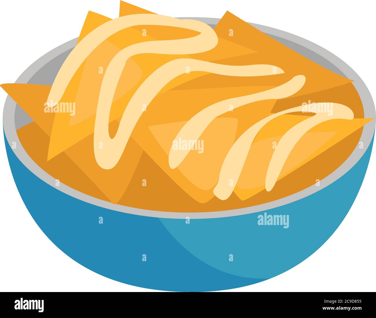 Nachos and cheese bowl Stock Vector Images - Alamy