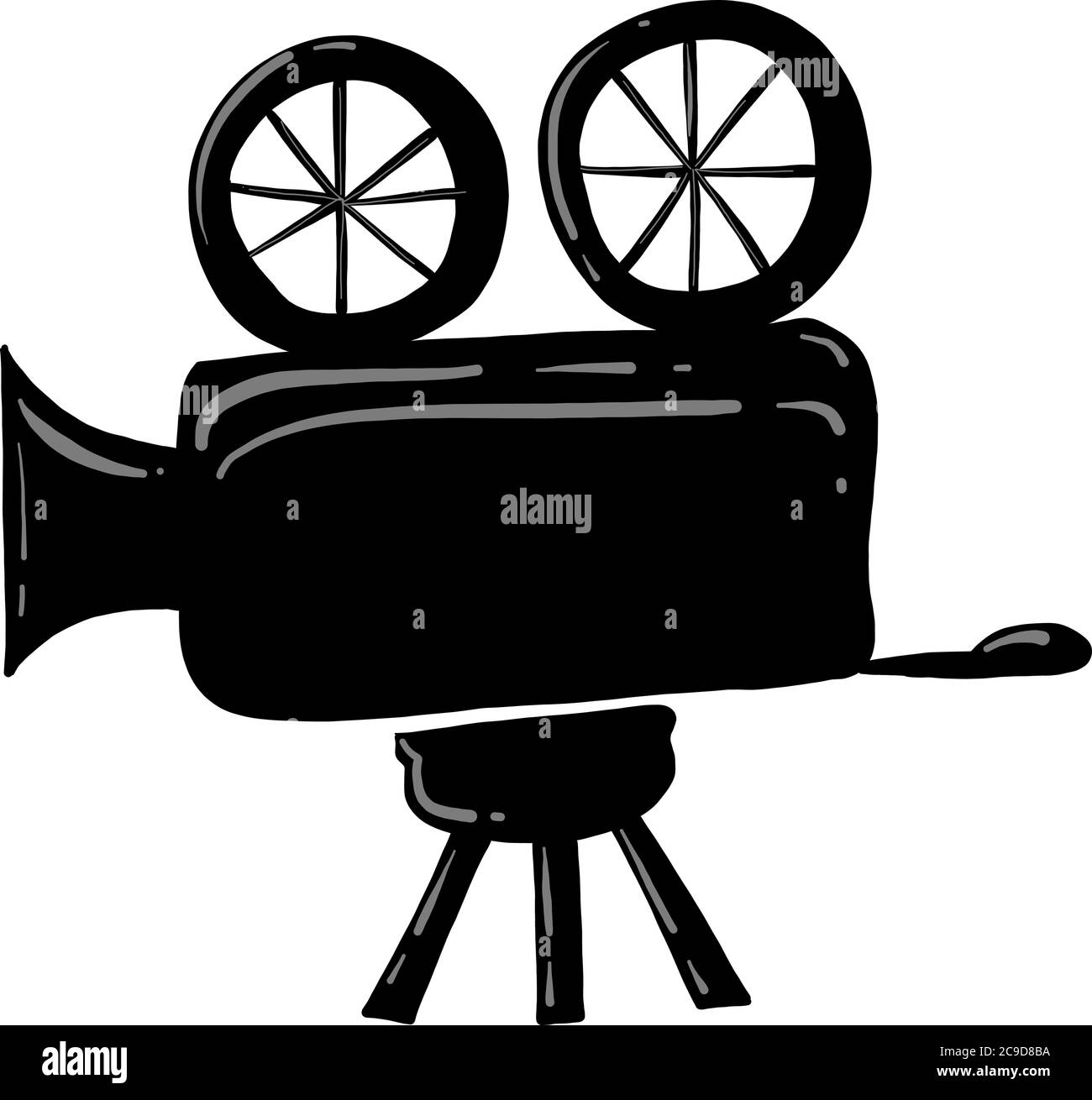 Old camcoder, illustration, vector on white background Stock Vector Image & Art - Alamy