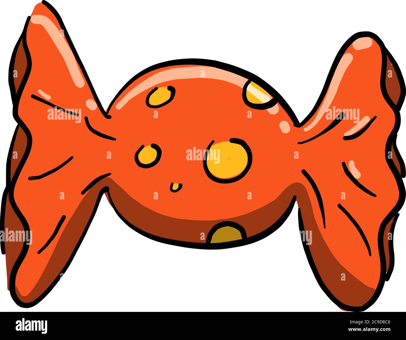 Orange candy, illustration, vector on white background Stock Vector ...