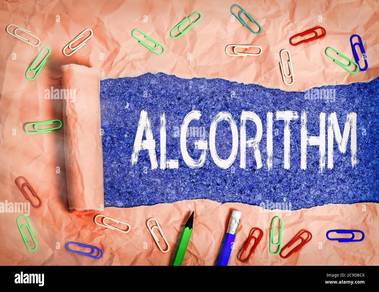 Text sign showing Algorithm. Business photo text procedure for solving ...