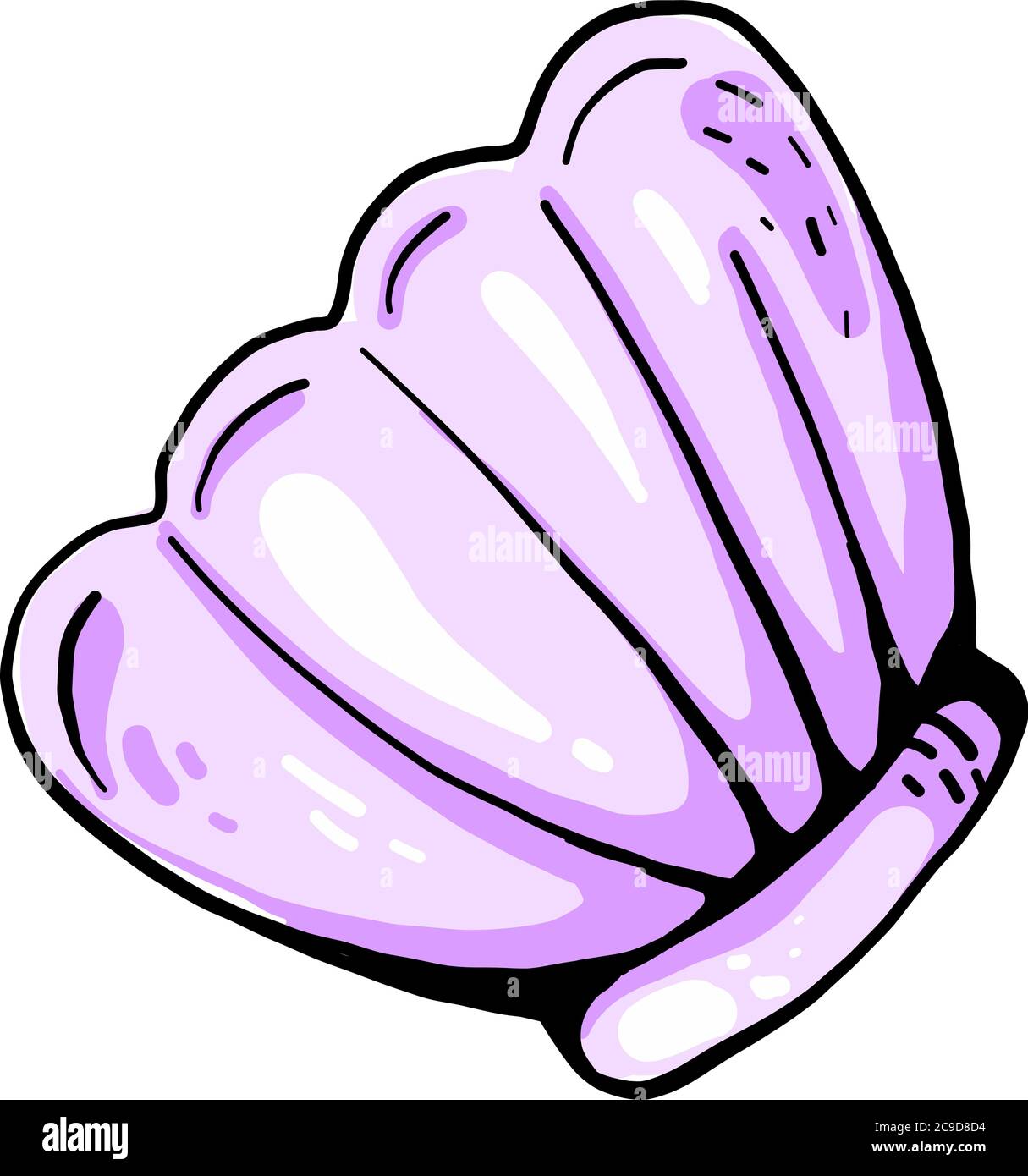 Purple Clam Shell Clipart