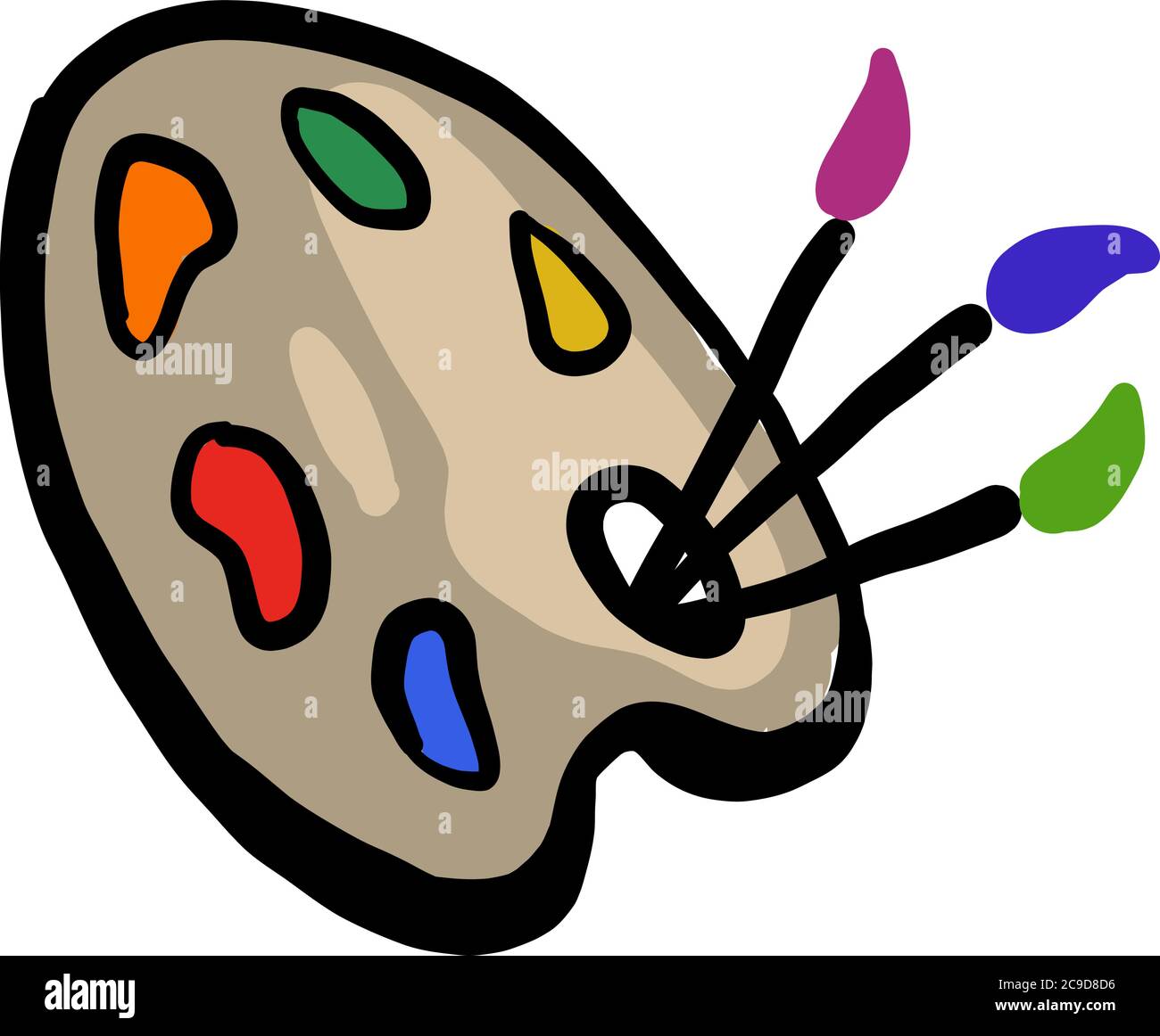 Color palette, illustration, vector on white background Stock Vector ...