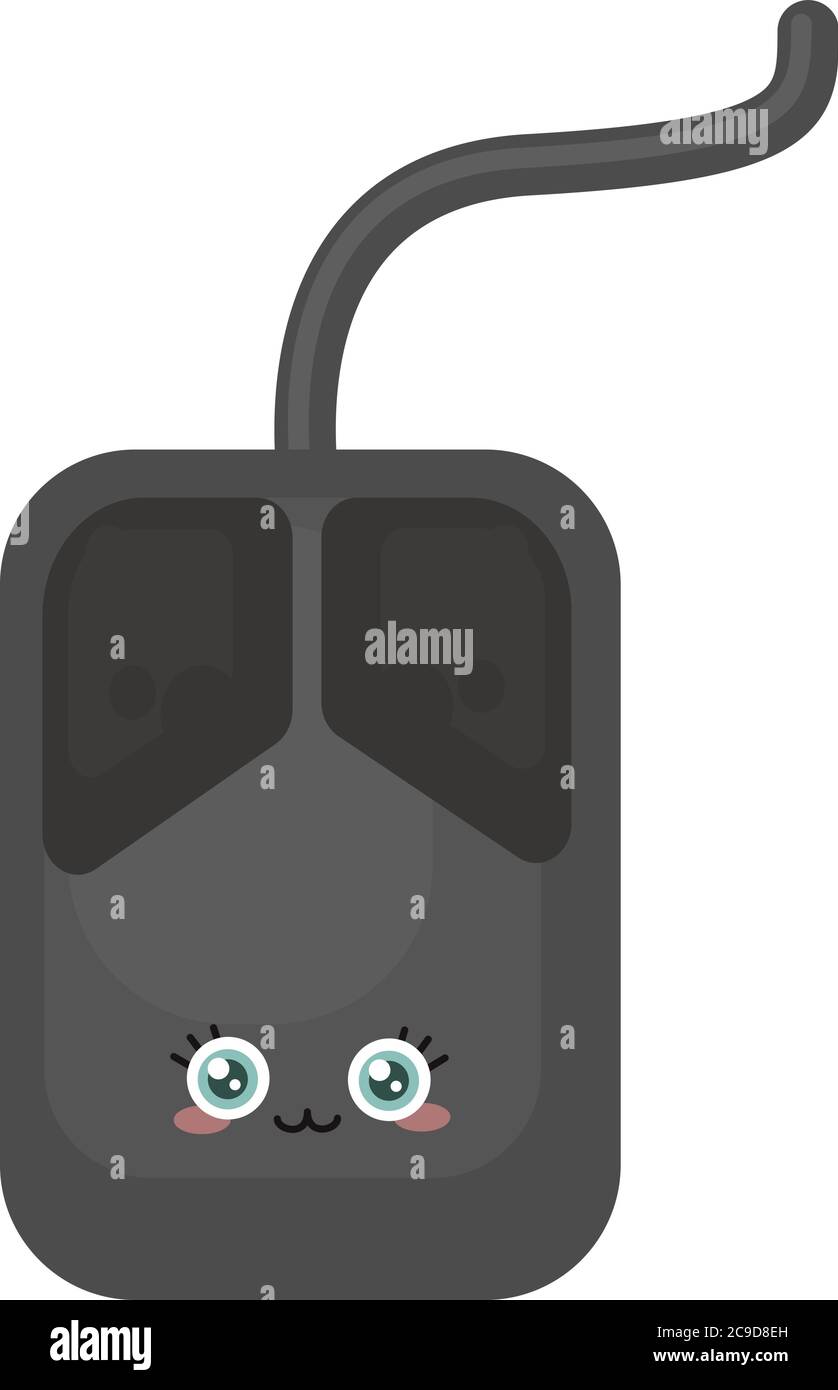 PC mouse, illustration, vector on white background Stock Vector Image ...