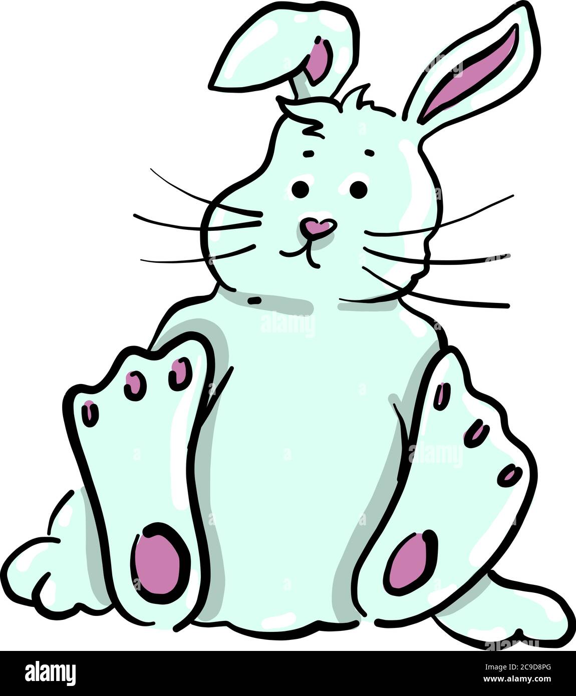 Old hare, illustration, vector on white background Stock Vector Image ...