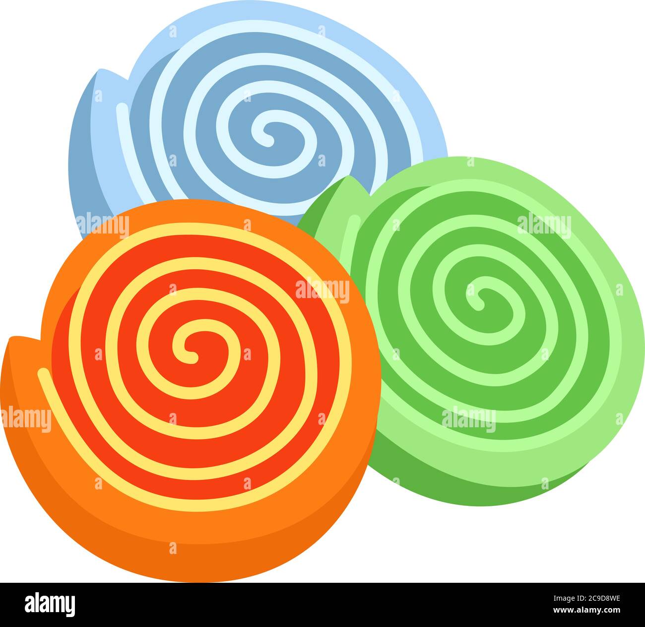 Colorful sweets, illustration, vector on white background Stock Vector ...