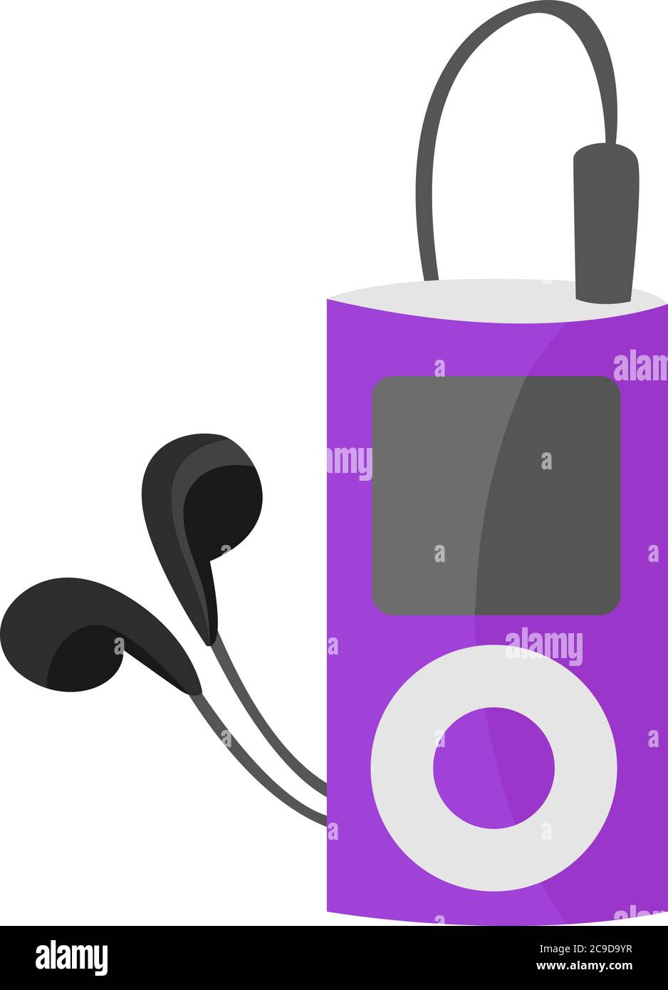 MP3 player, illustration, vector on white background Stock Vector Image ...