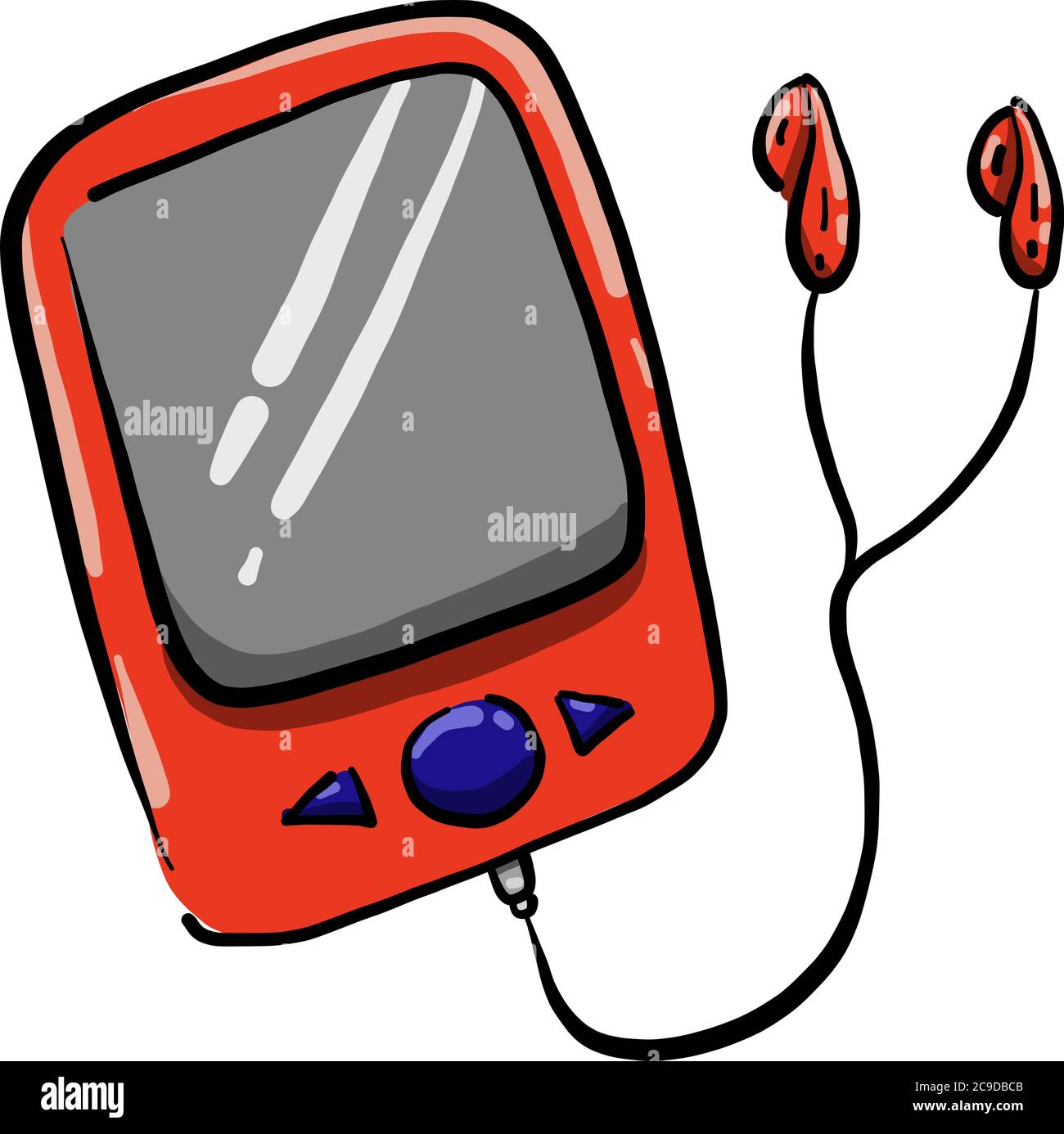 Music player, illustration, vector on white background Stock Vector ...