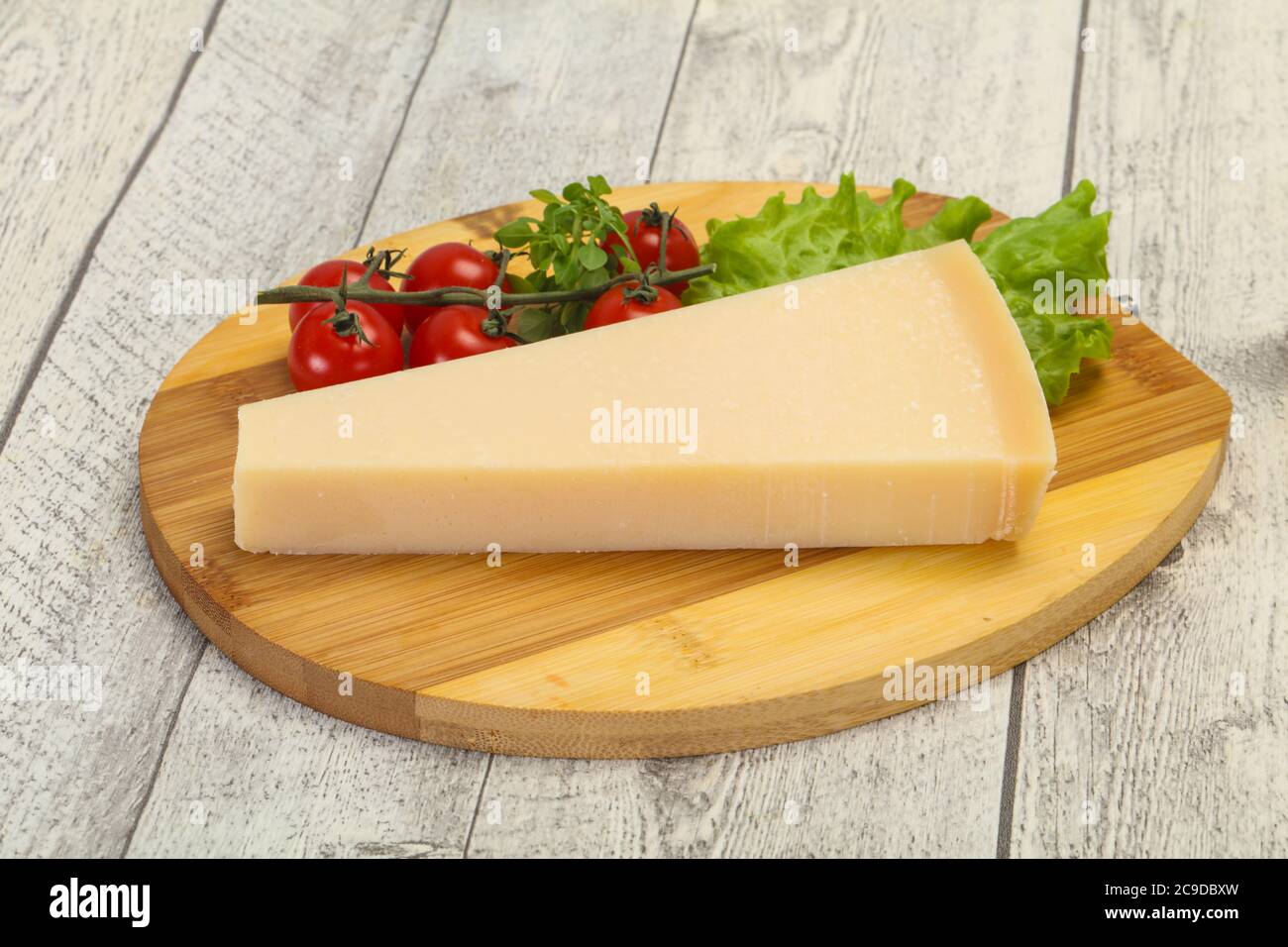 Italian traditional parmesan cheese triangle served salad Stock Photo ...