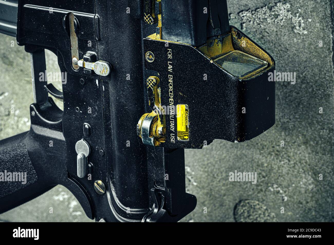 Modern weapon series. US Army assault rifle, close up Stock Photo - Alamy