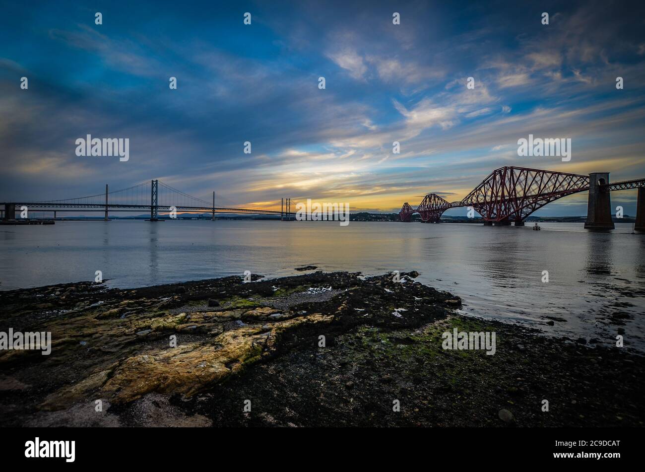Forth Bridge At Dusk Stock Photo - Alamy