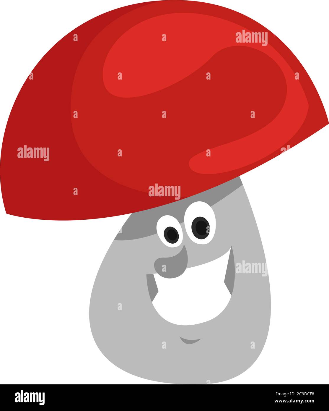 Red mushroom, illustration, vector on white background Stock Vector ...