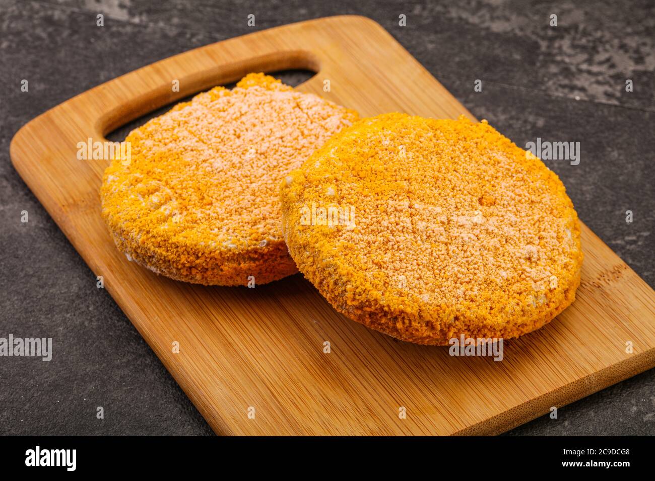 Raw homemade chicken cutlet for roast Stock Photo - Alamy