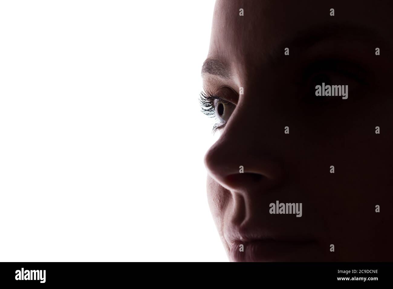 Human Head Silhouette Front View High Resolution Stock Photography and ...