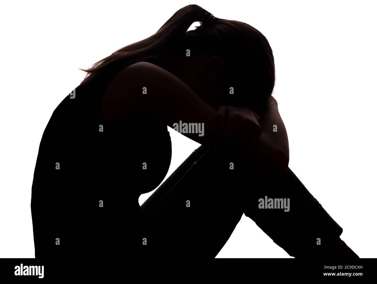 Silhouette female profile hi-res stock photography and images - Alamy