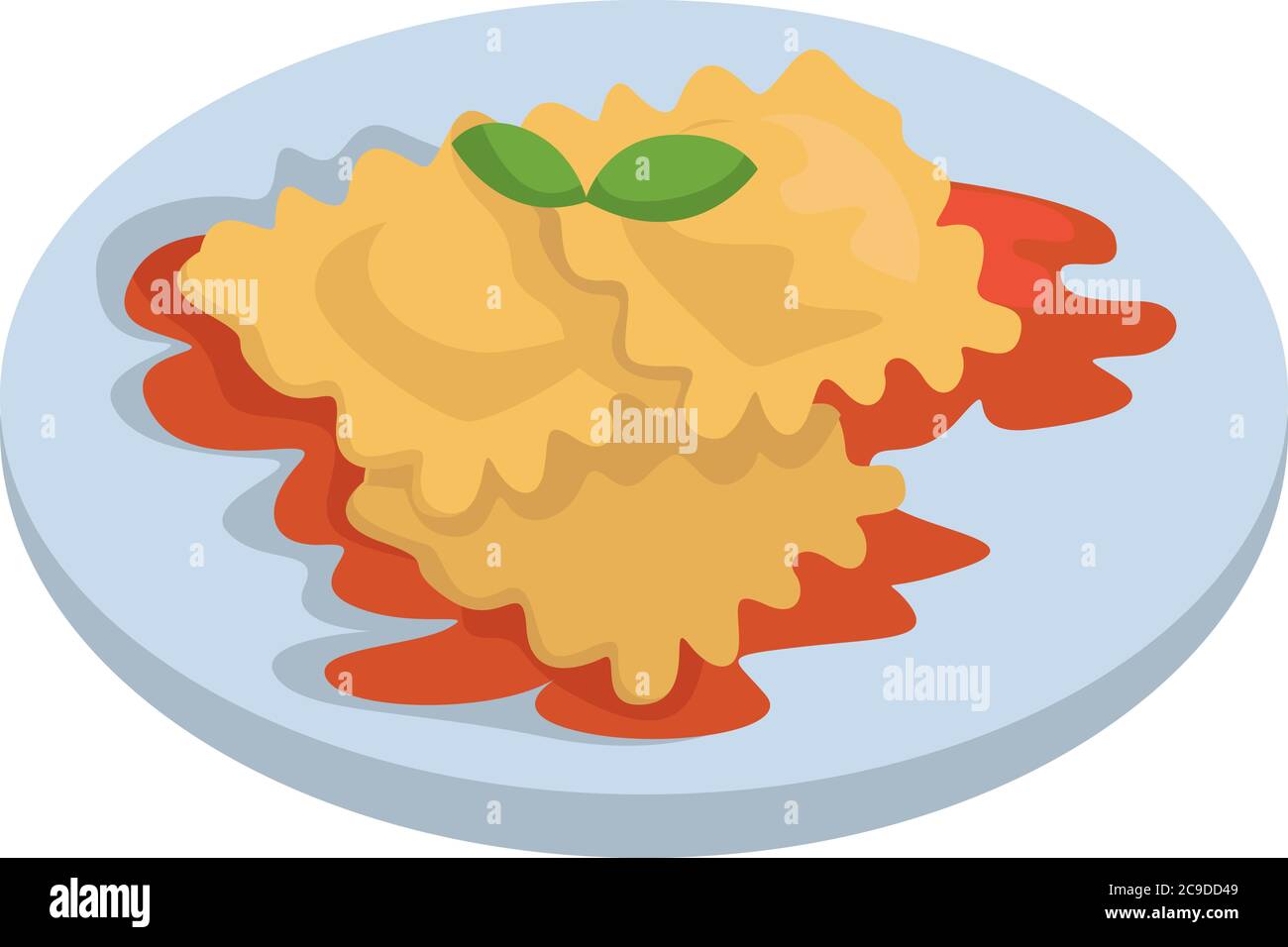 Ravioli vector Cut Out Stock Images & Pictures - Alamy