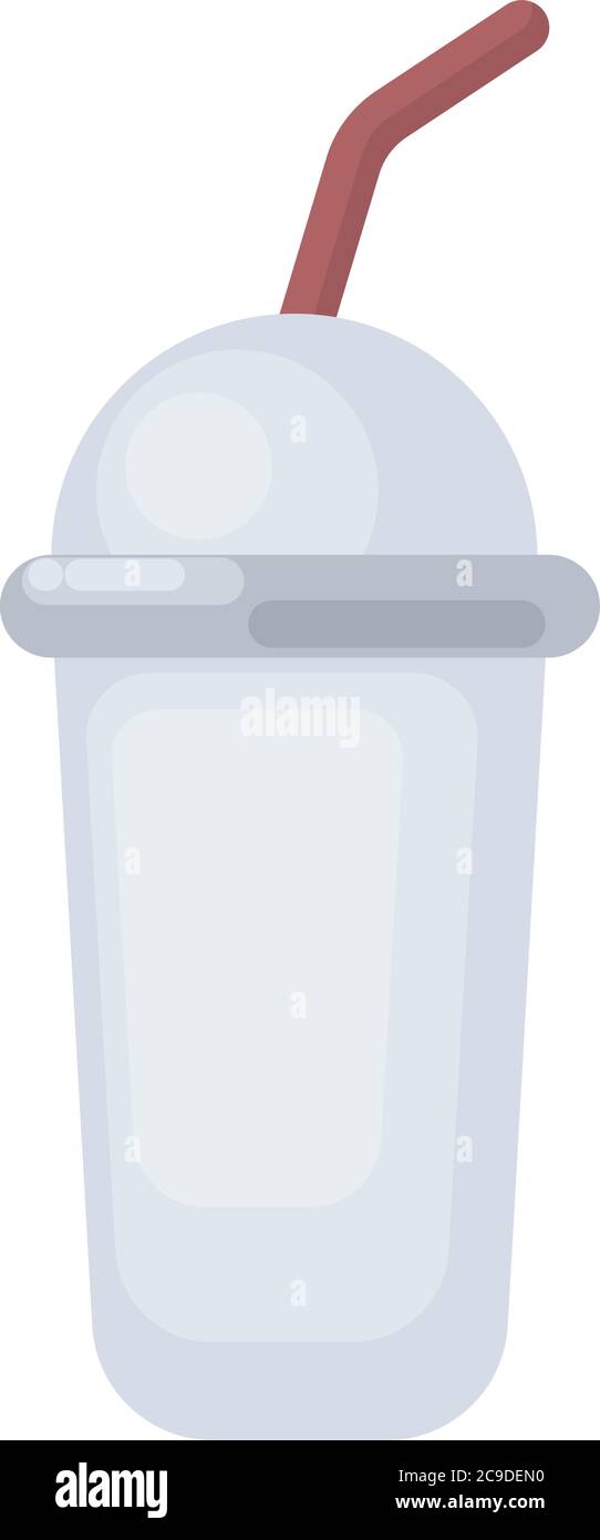 Smoothie cup, illustration, vector on white background Stock Vector ...