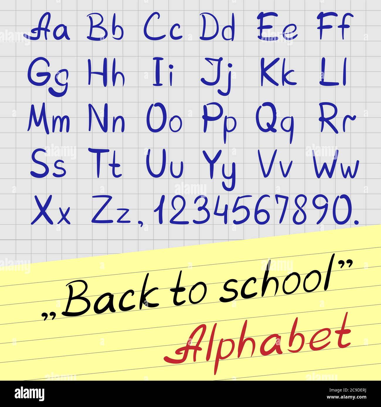 back to school education font Stock Vector Image & Art - Alamy