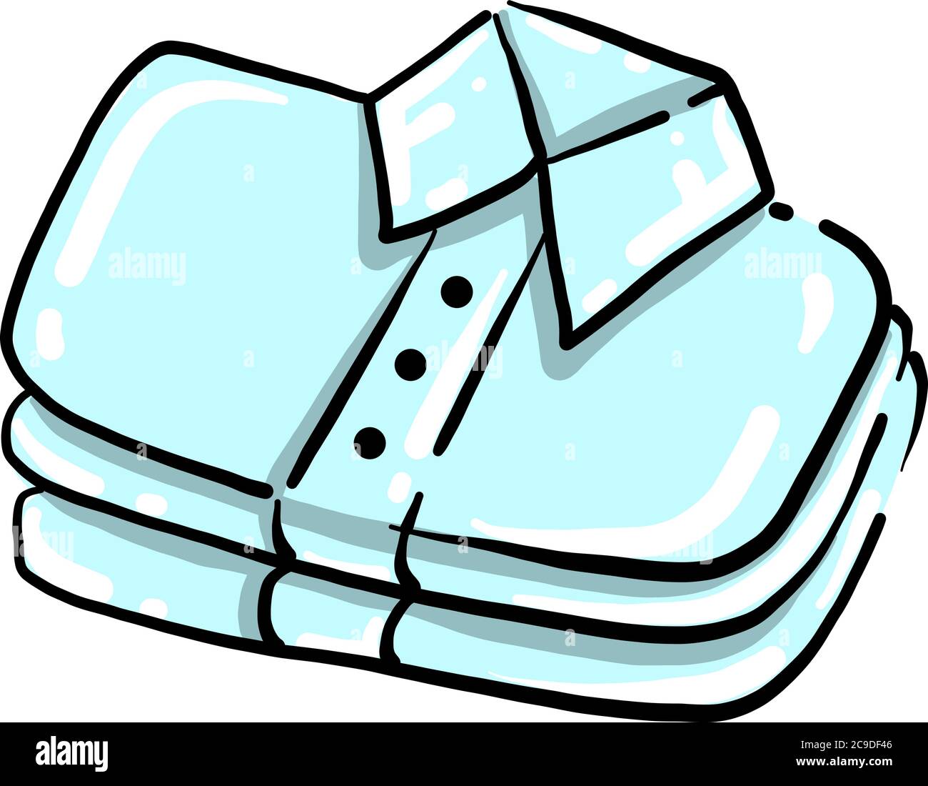 Blue shirts, illustration, vector on white background Stock Vector ...