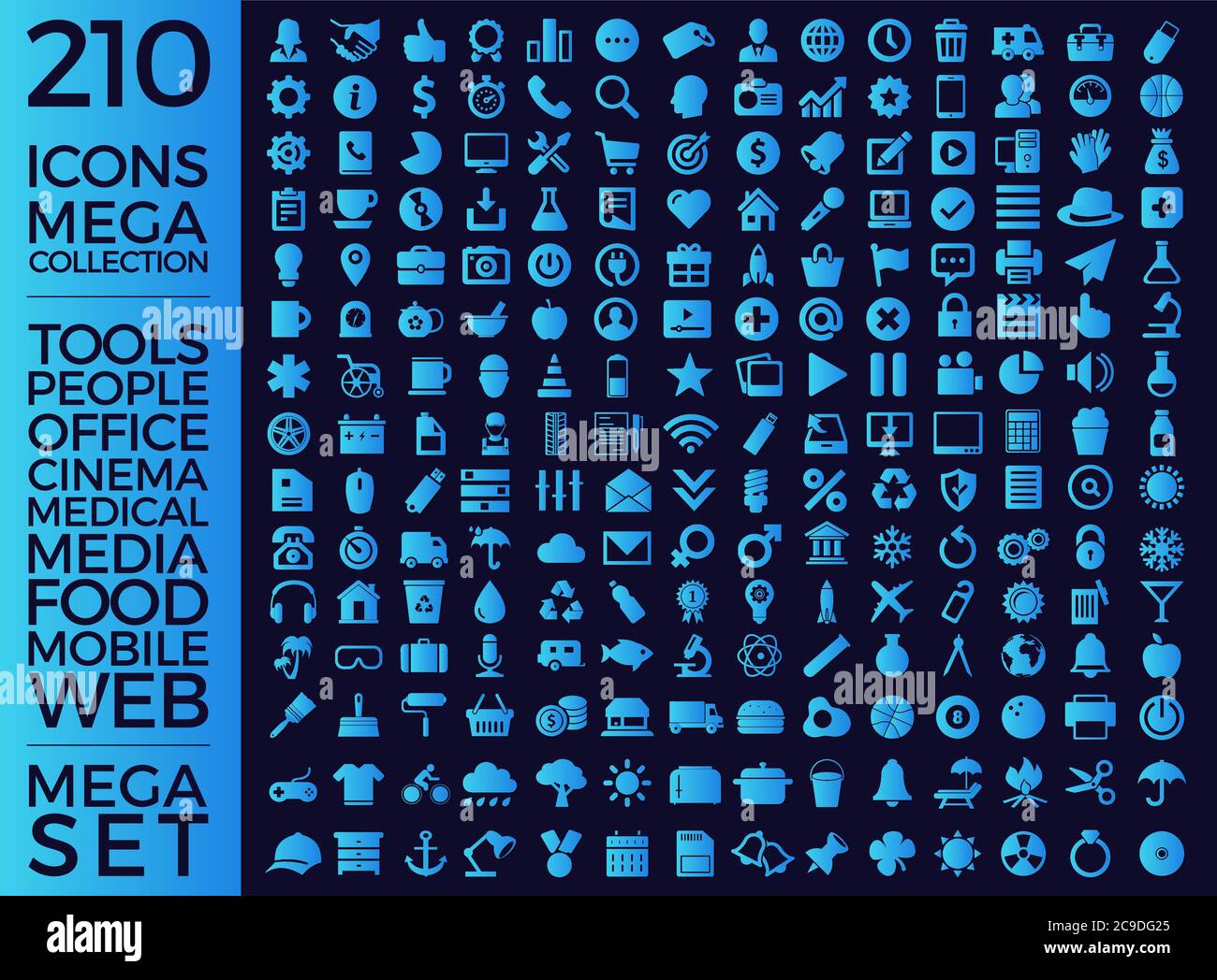 Set Of Icons, Quality Universal Pack, Big Icon Collection Vector Design ...