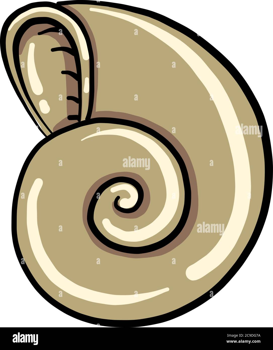 Grey snail house, illustration, vector on white background Stock Vector ...