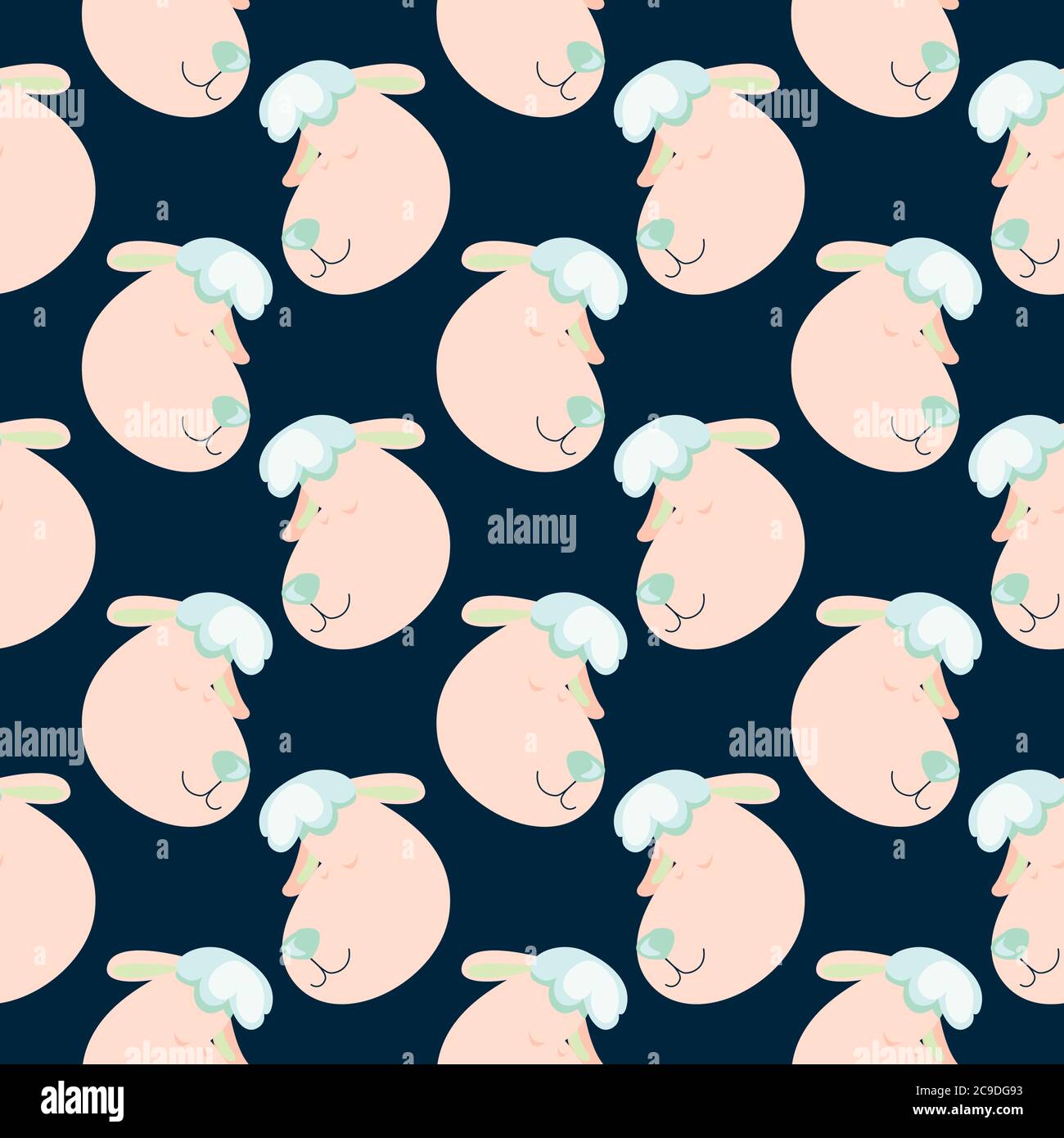 Baby sleeping on blue Stock Vector Images - Alamy