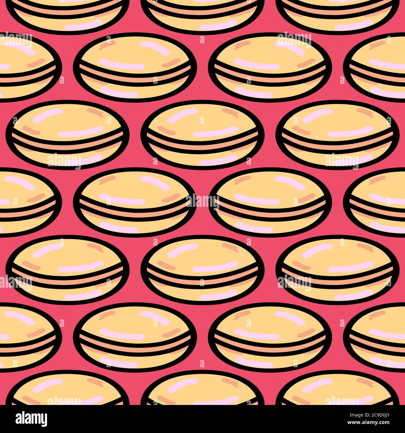 Food background red donut Stock Vector Images - Alamy