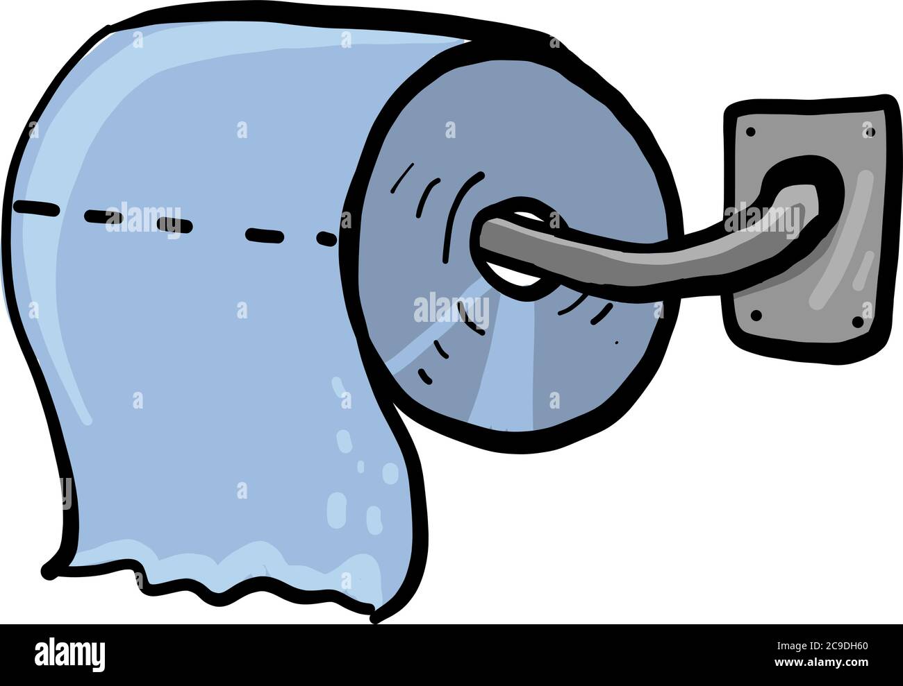 Toilet paper on holder Cut Out Stock Images & Pictures - Alamy