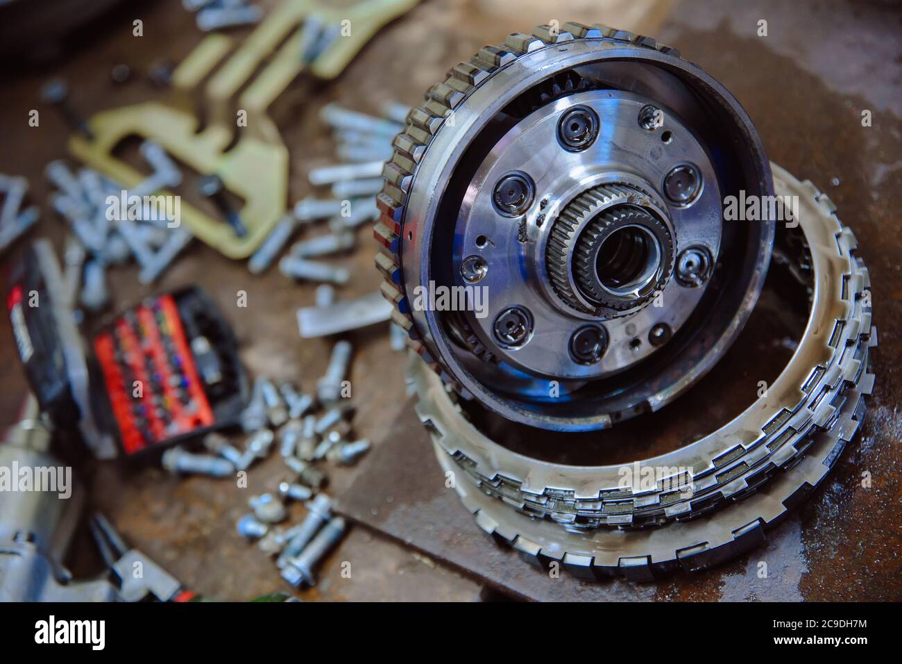 Disassembled gearbox hi-res stock photography and images - Alamy