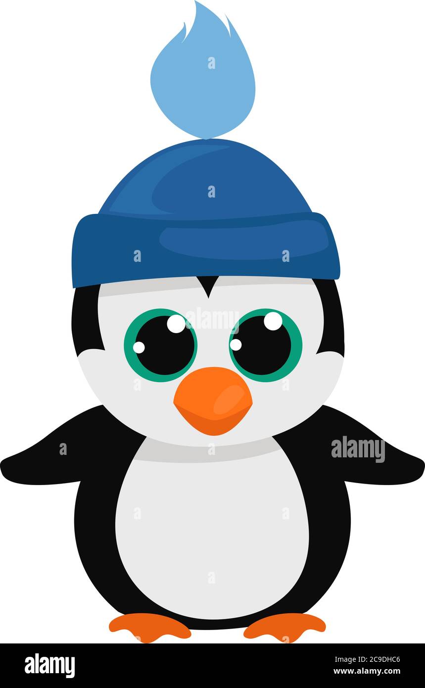 Baby penguin toy, illustration, vector on white background Stock Vector ...