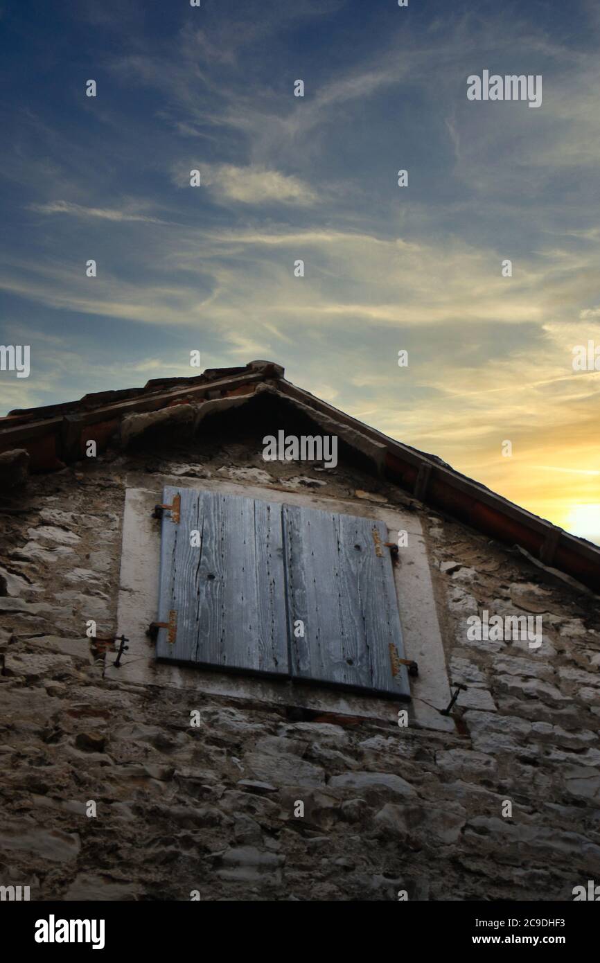 a small window in an old tiny house Stock Photo - Alamy