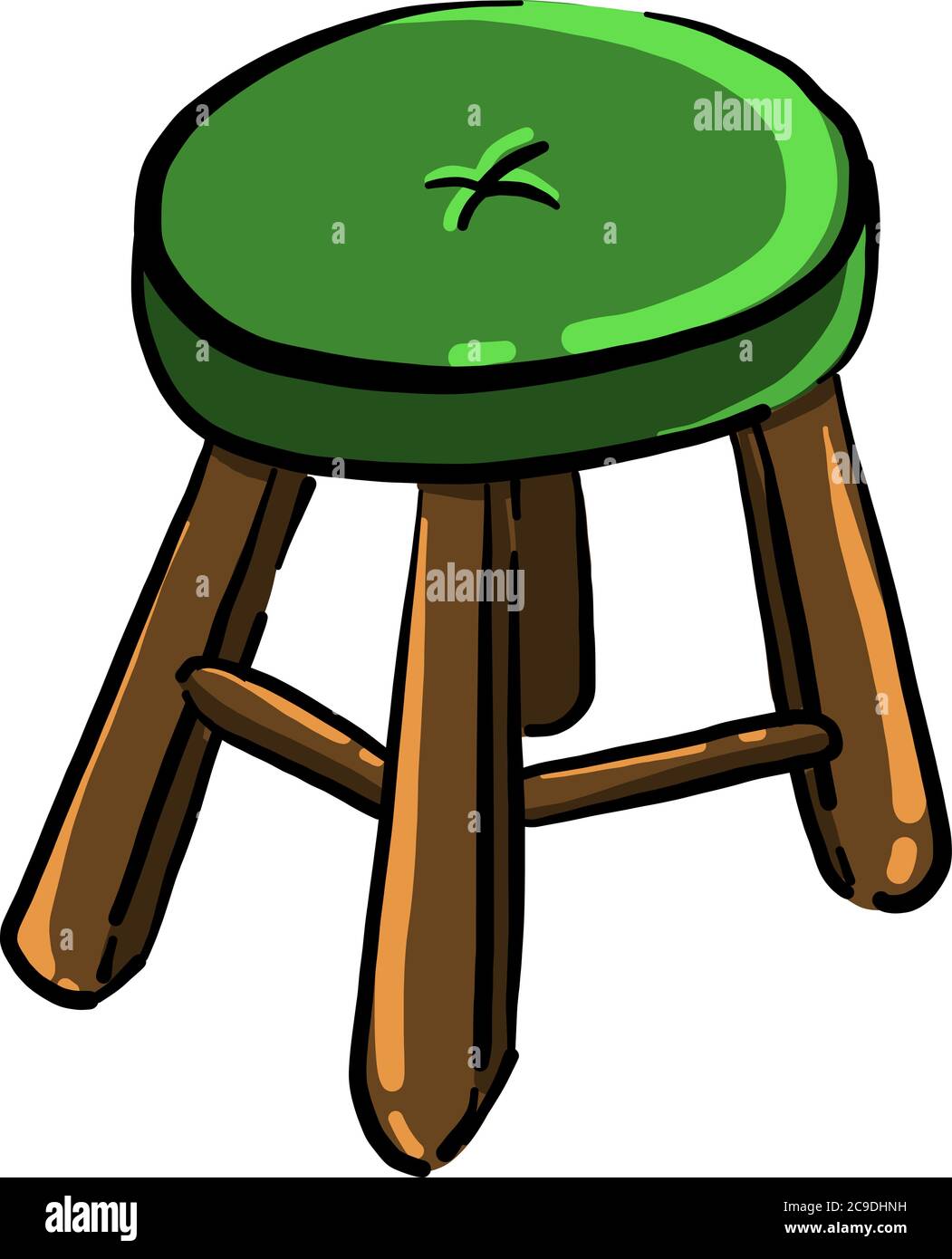 Stool illustration hi-res stock photography and images - Alamy