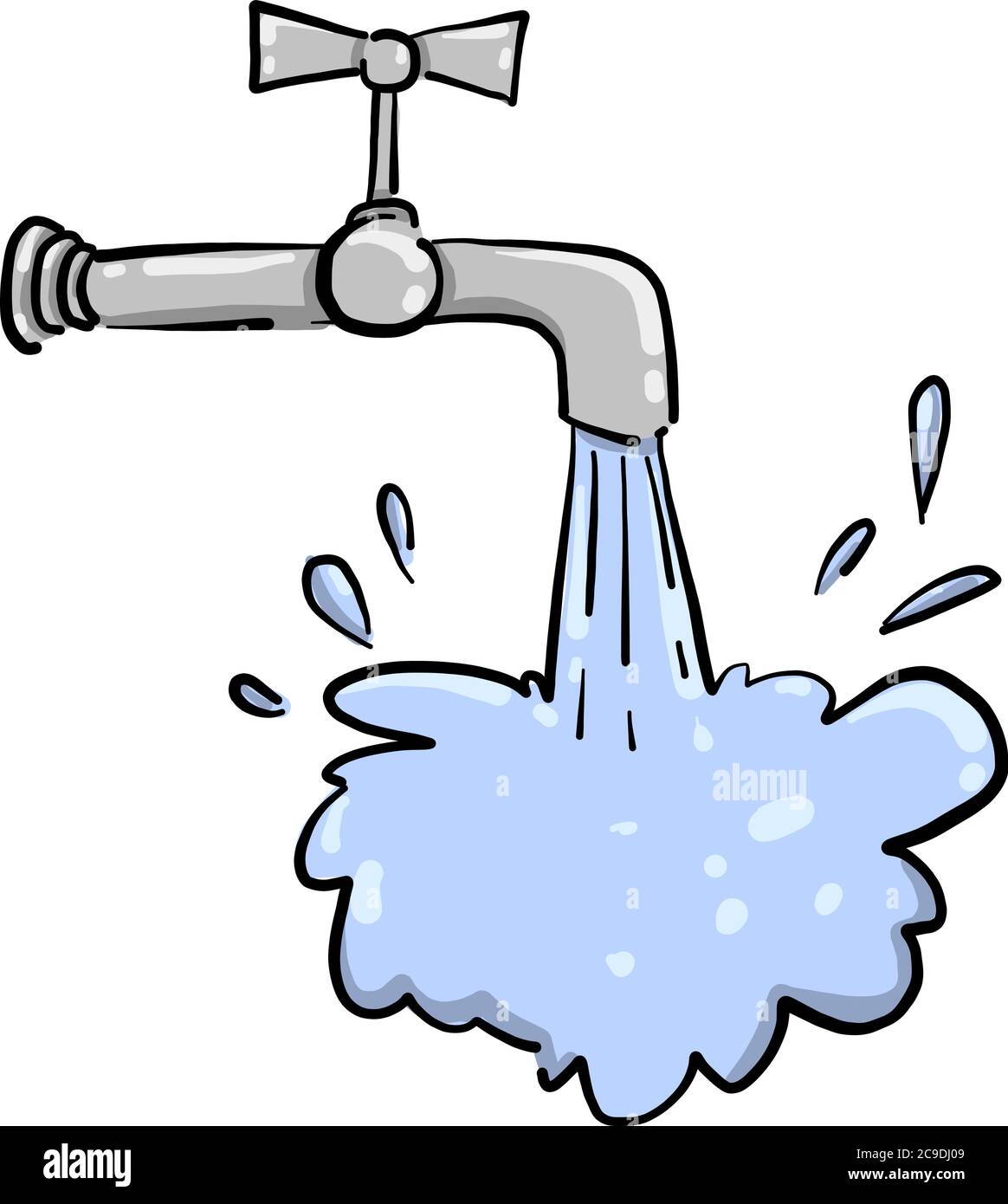 Tap water, illustration, vector on white background Stock Vector Image ...