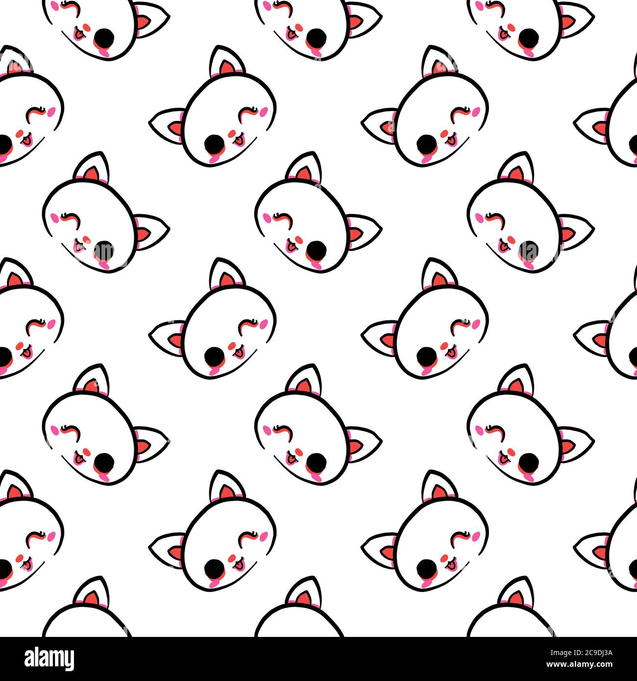 Winking cat Stock Vector Images - Alamy