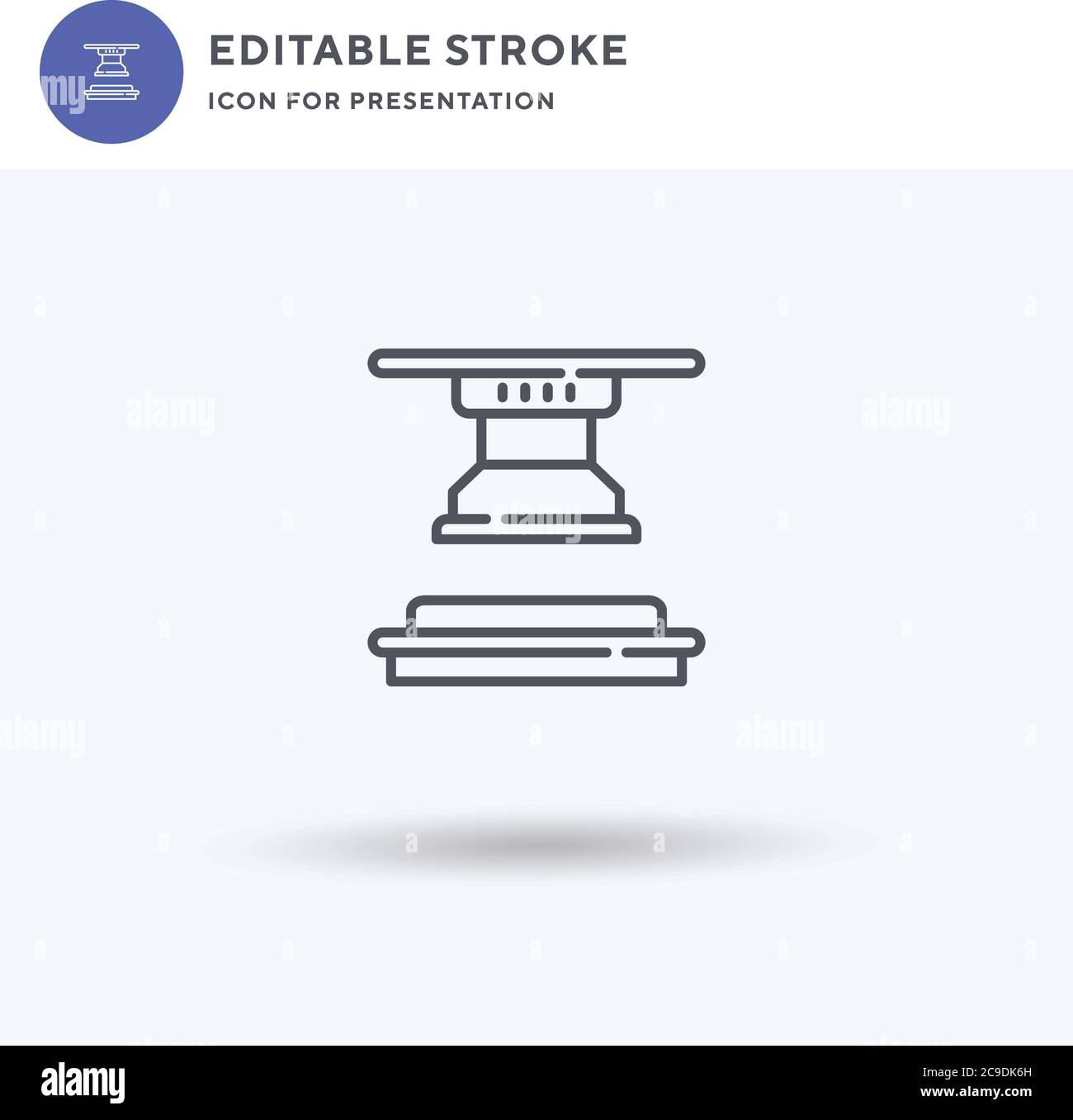 Press Machine icon vector, filled flat sign, solid pictogram isolated ...