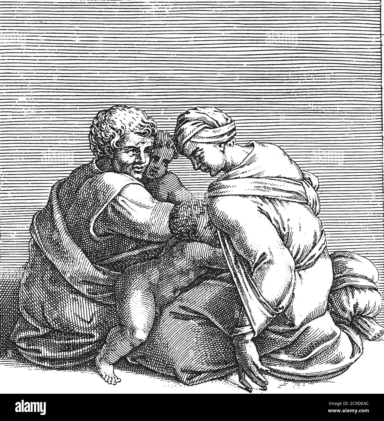 Man and Woman with Two Children, Adamo Scultori, after Michelangelo ...