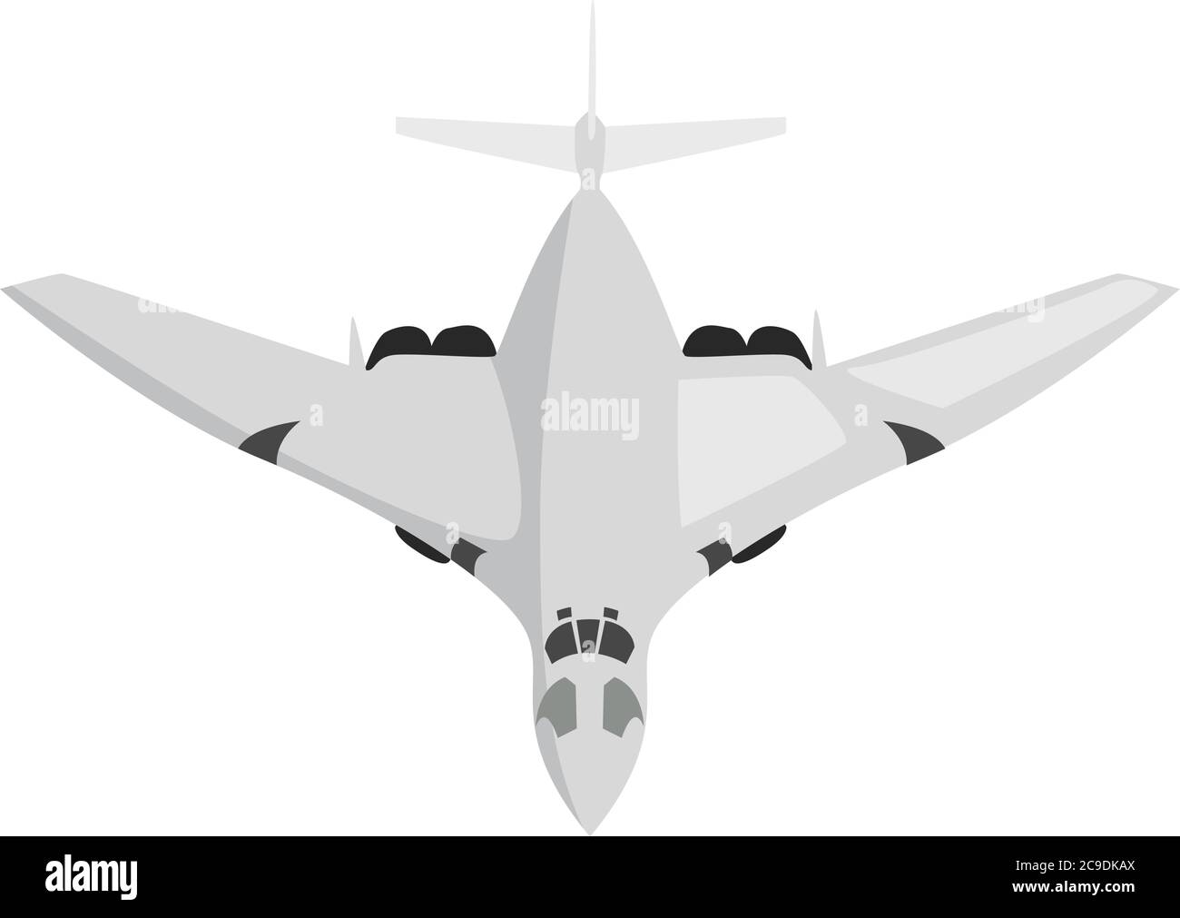 White plane, illustration, vector on white background Stock Vector ...