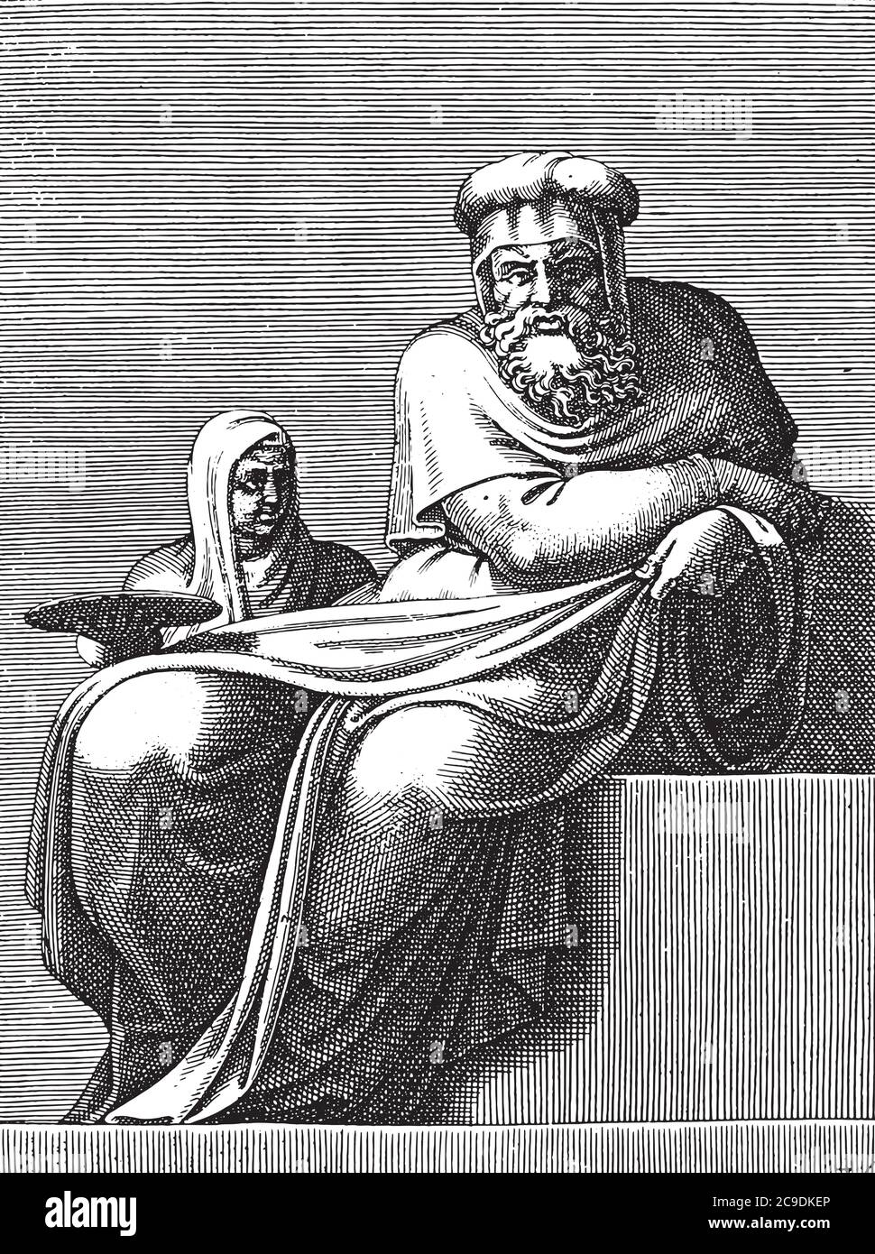 Old engraving of servant Stock Vector Images - Alamy