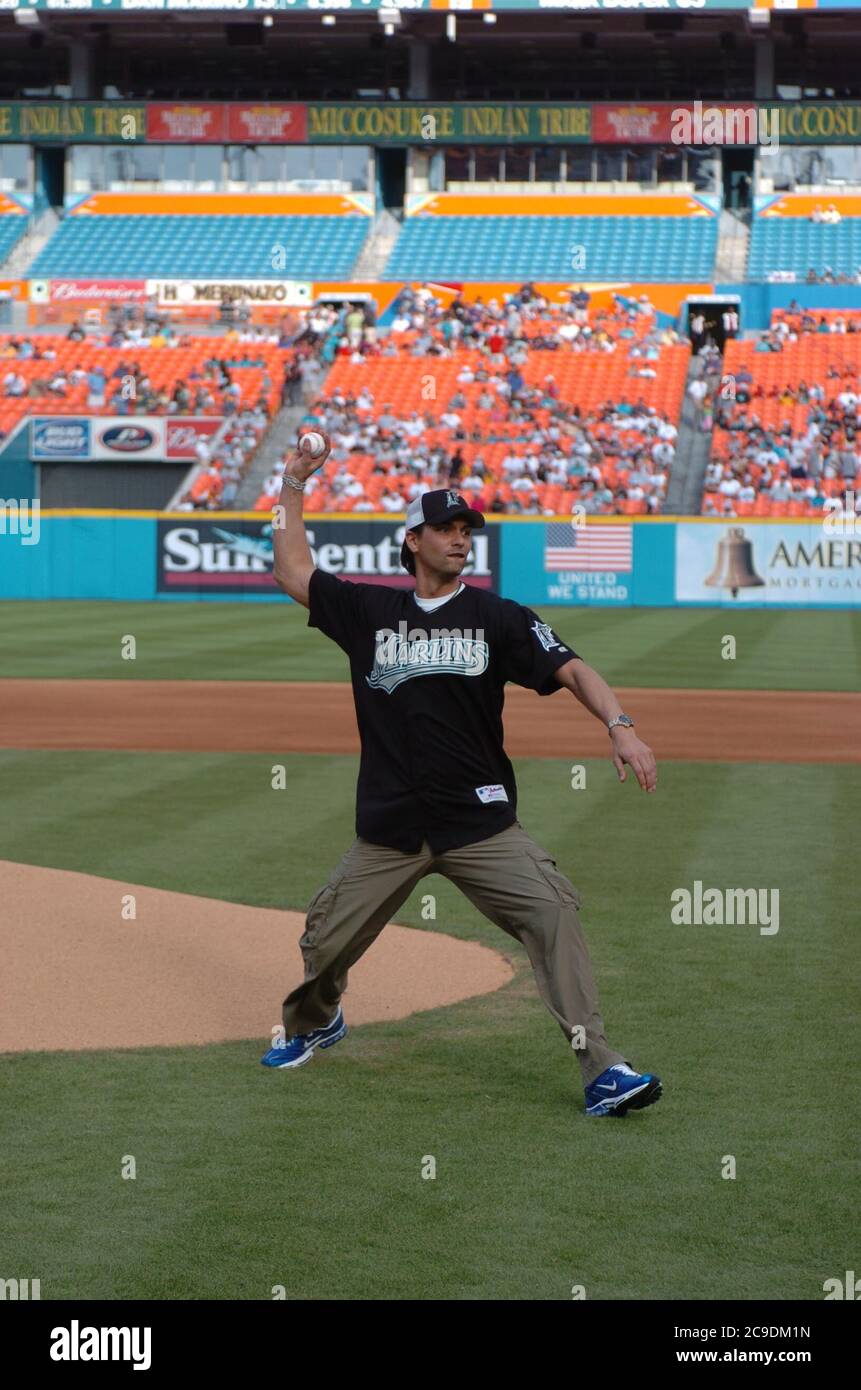 May 08, 2004 Super model Marcus Schenkenberg throws out first pitch at ...