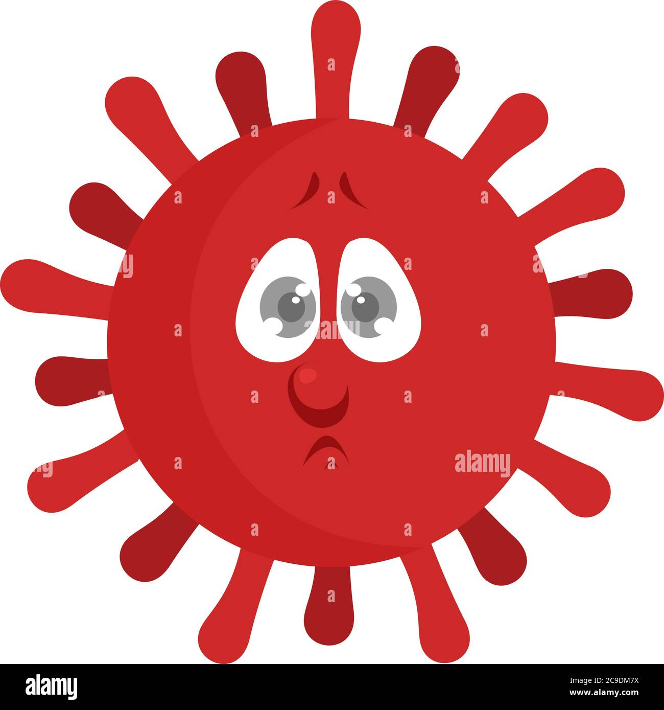 Little red virus, illustration, vector on white background Stock Vector ...