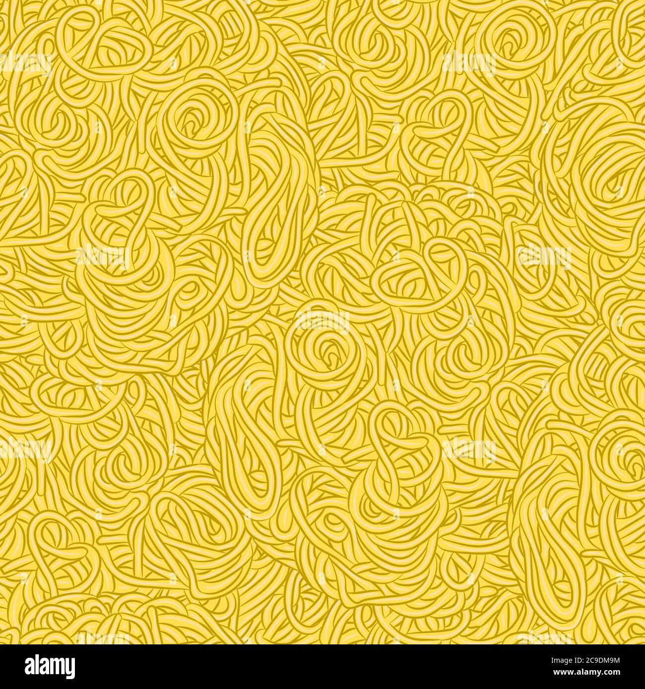 Seamless pattern of Spaghetti Pasta, Ramen noodles. Vector Illustration ...