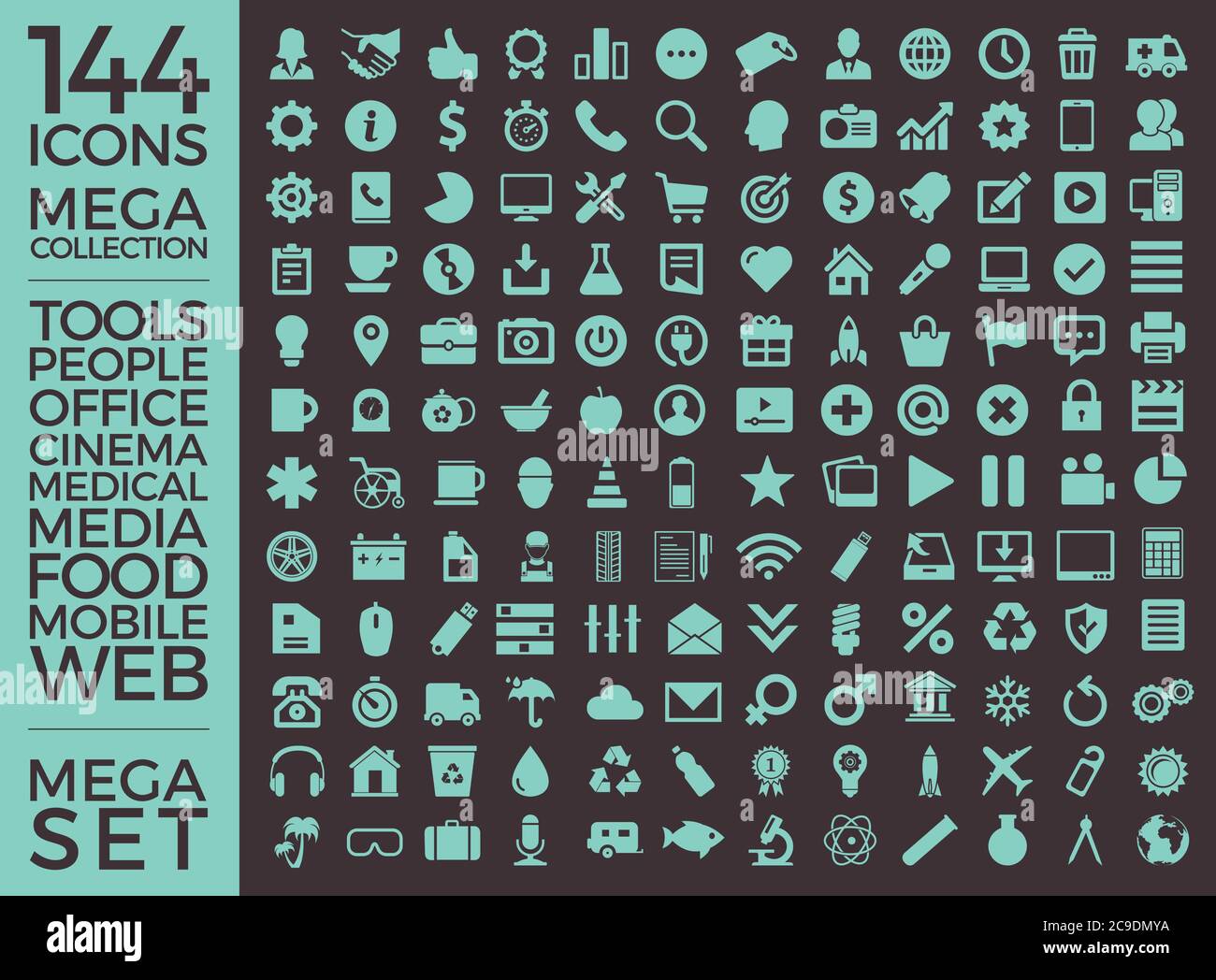 Set Of Icons, Quality Universal Pack, Big Icon Collection Vector Design ...