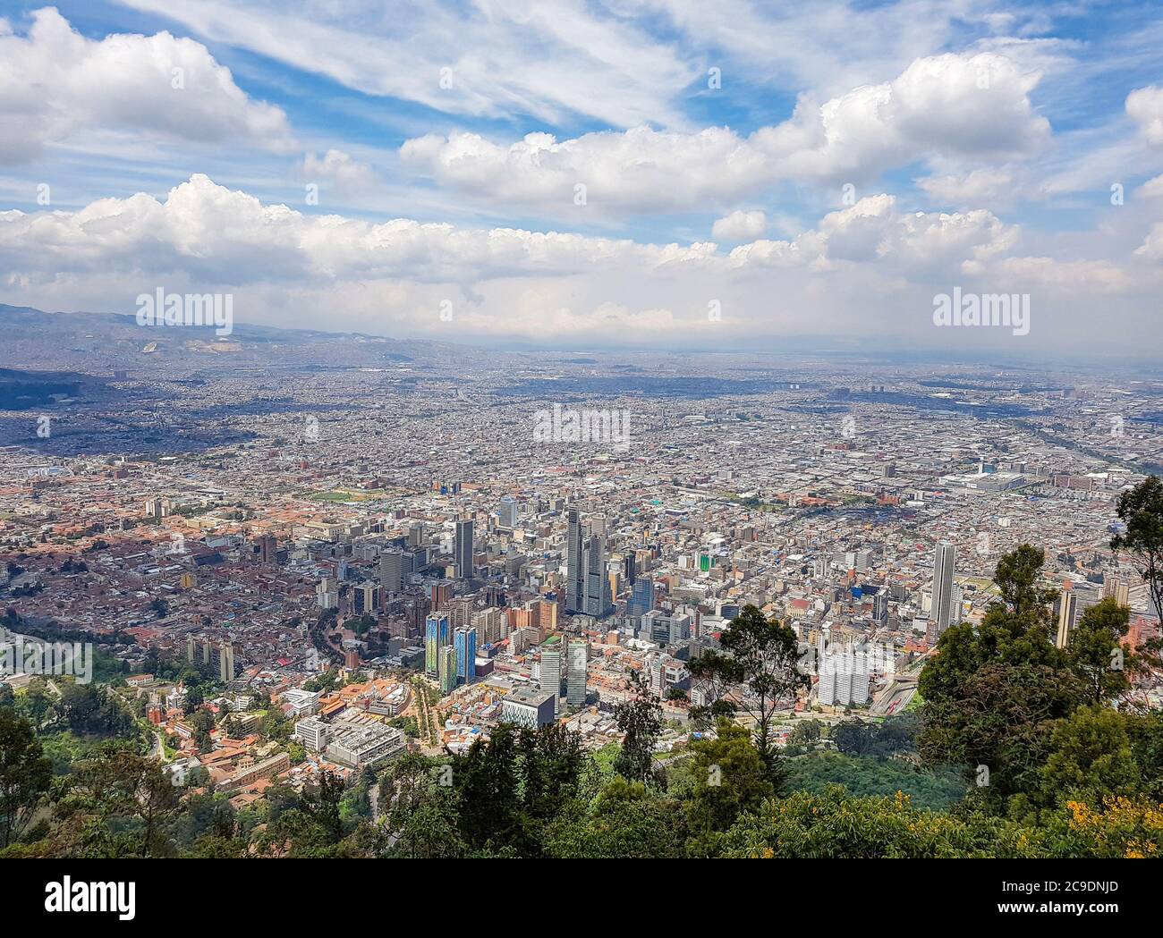 aerial view of Bogota, the capital and largest city of Colombia Stock ...