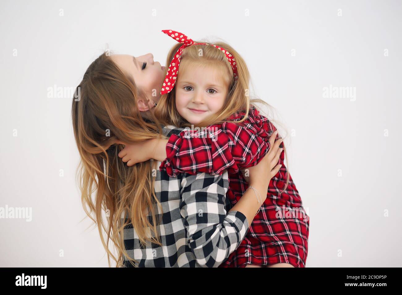 Emotions. Happy loving family. Mother and daughter spend time together ...